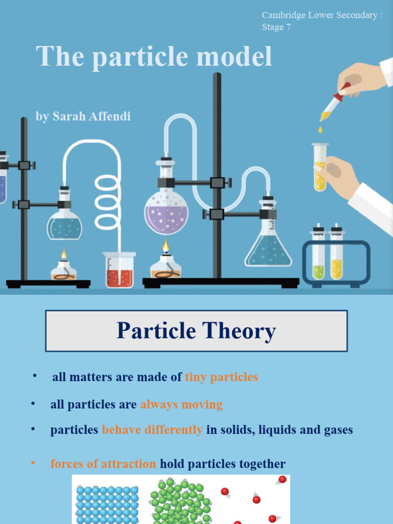 Understanding the Particle Model of Matter | PDF