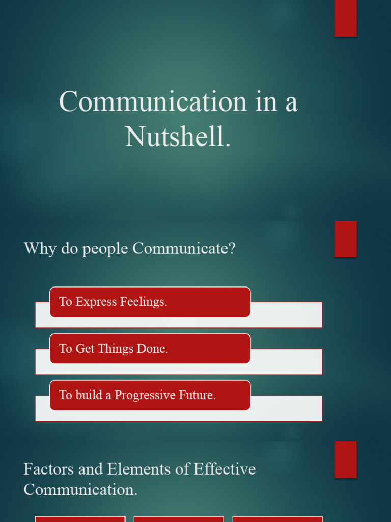 Communication in a Nutshell | PDF