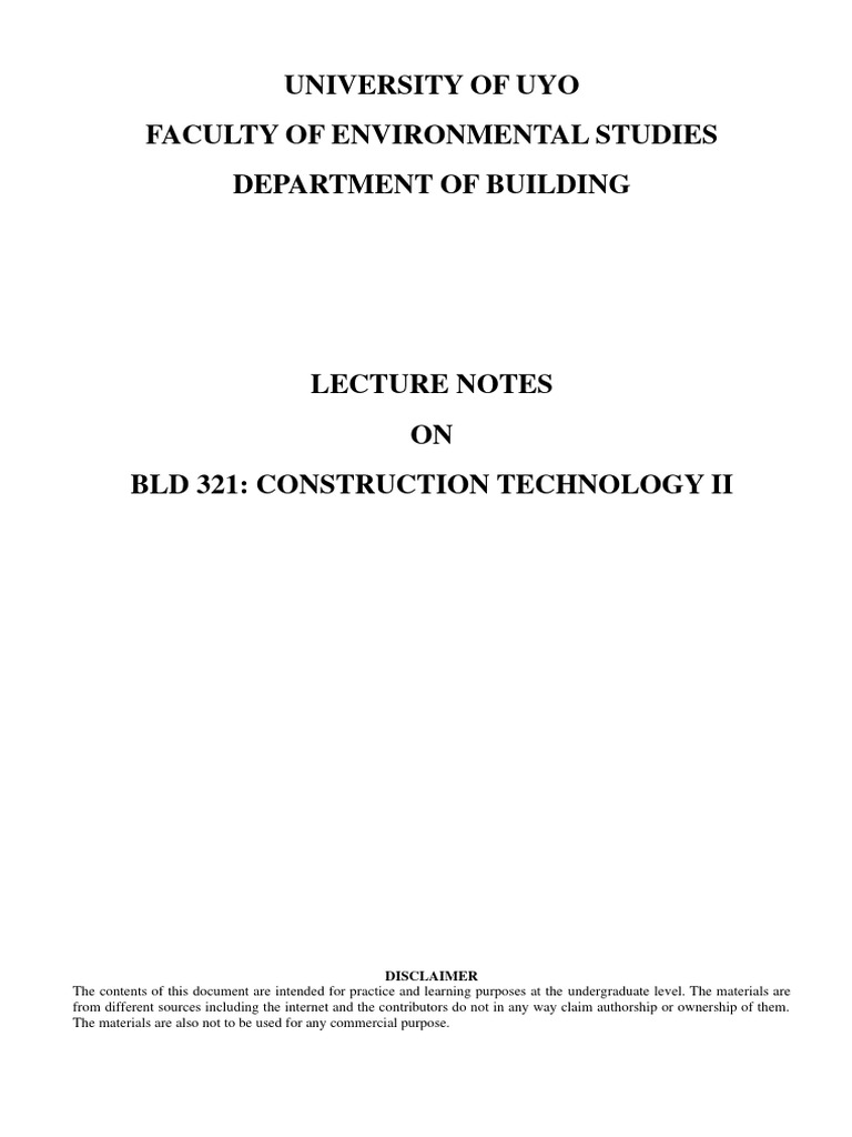 BLD 321 Note_Updated | PDF | Hospital | Learning