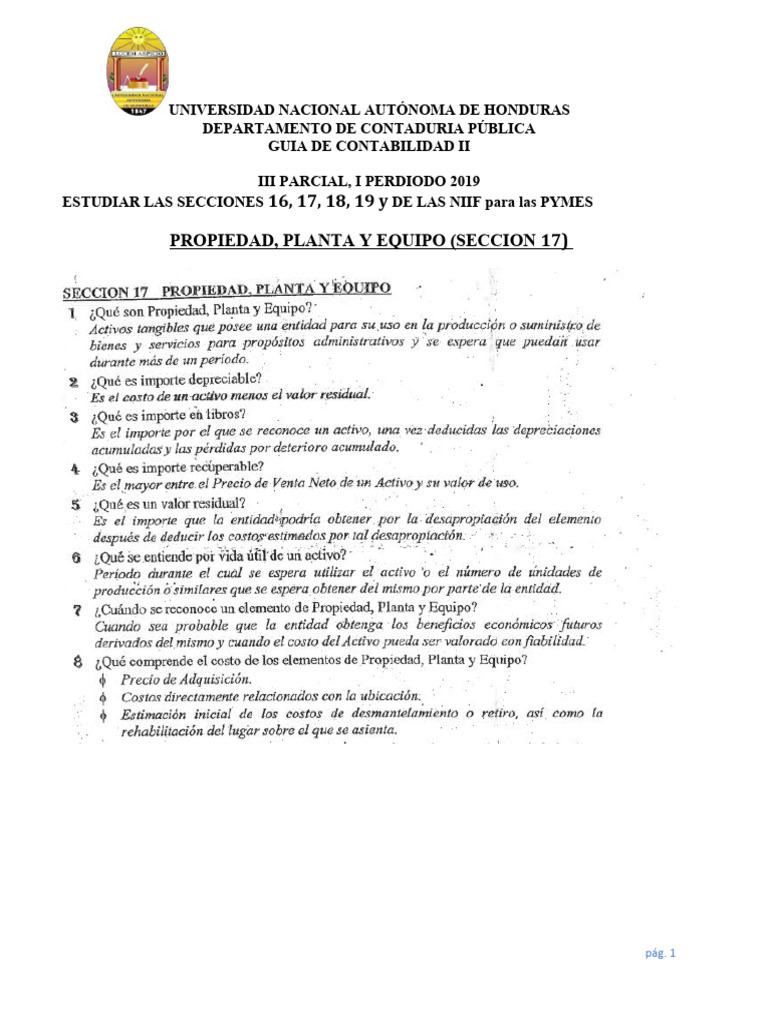 Conta 2 Guia Iii Parcial 2019 Resuelta | PDF | Depreciación | normas internacionales de ...