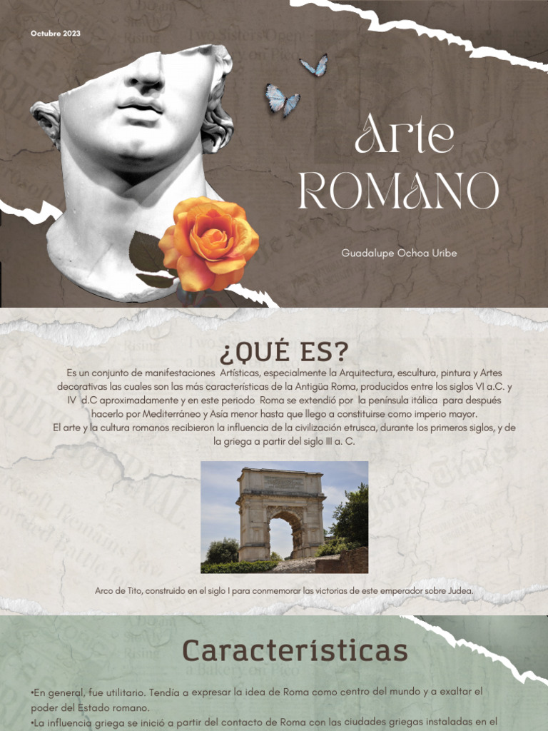Arte Romano: Características y Ejemplos | PDF | imperio Romano | Escultura