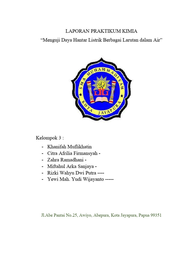 LAPORAN PRAKTIKUM KIMIA Kel. 3-1 | PDF