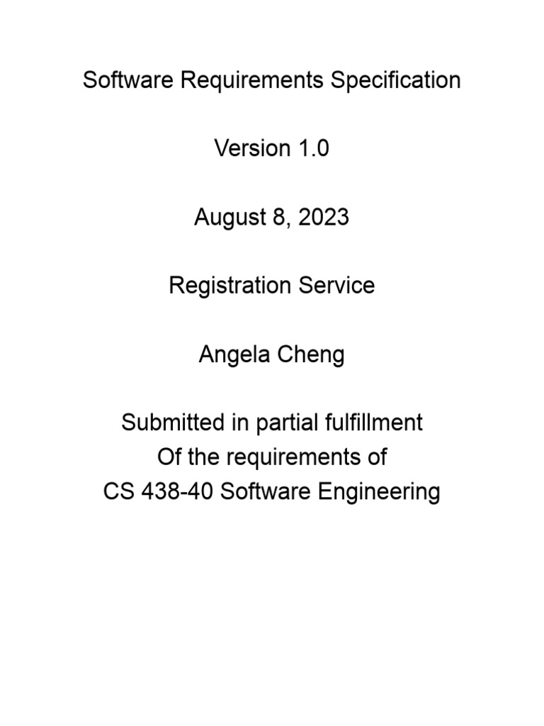 Software Requirements Specification | PDF | Databases | Pointer (Computer Programming)