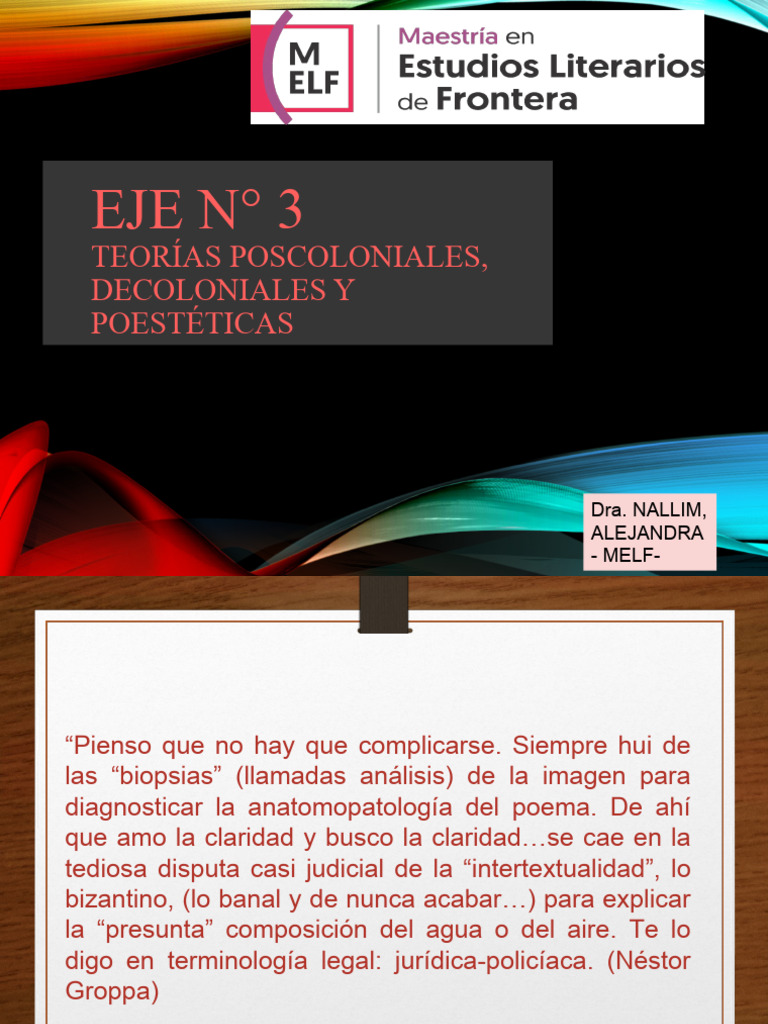 TEORÍAS POSCOLONIALES Y DECOLONIALES (Autoguardado) | PDF ...
