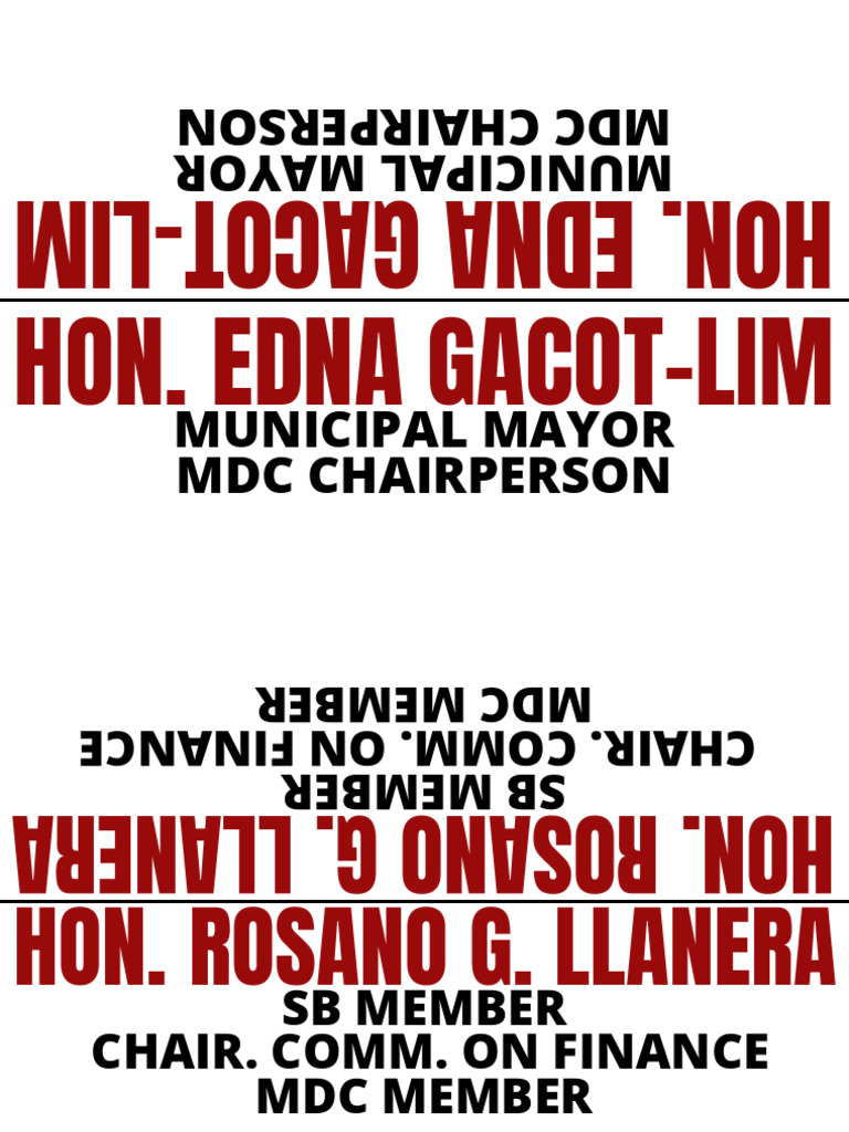 Hon. Edna Gacot Lim Municipal Mayor MDC Chairman 297 210 MM 3 | PDF ...
