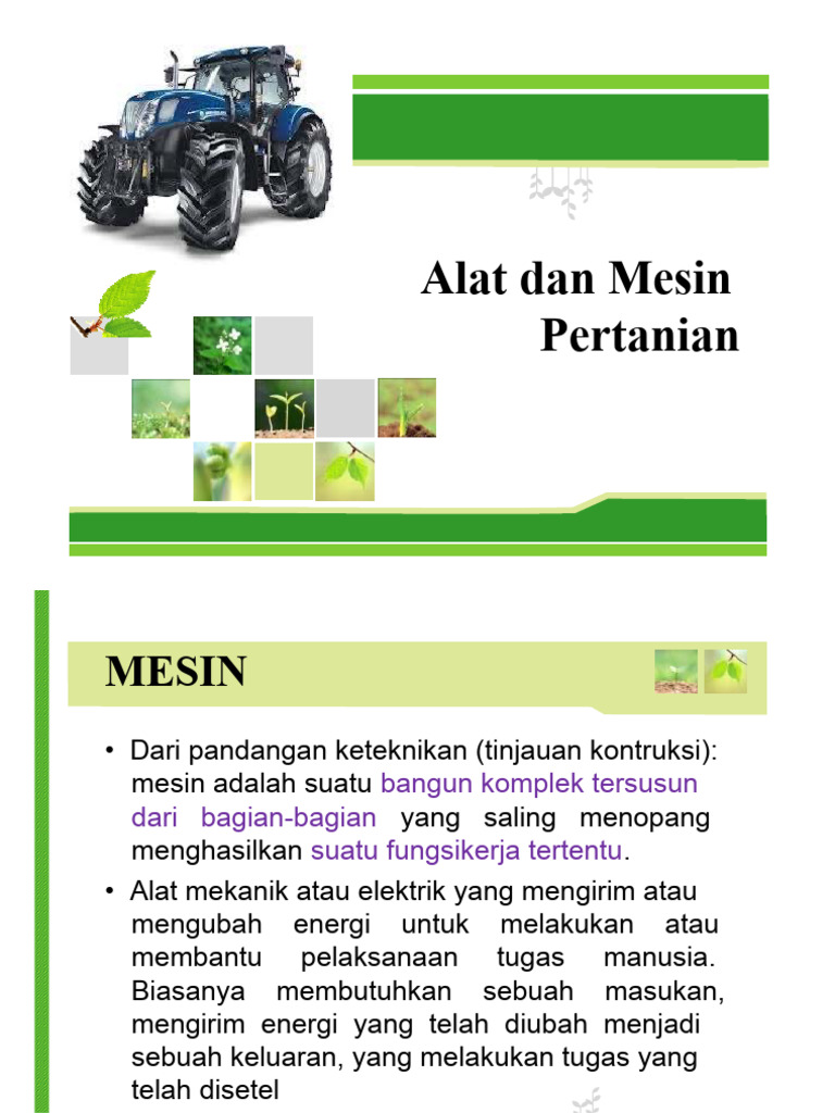 Alat Dan Mesin Peralatan Pertanian MATERI | PDF
