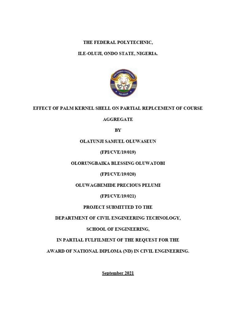 My Project Final Write Up | PDF | Concrete | Cement