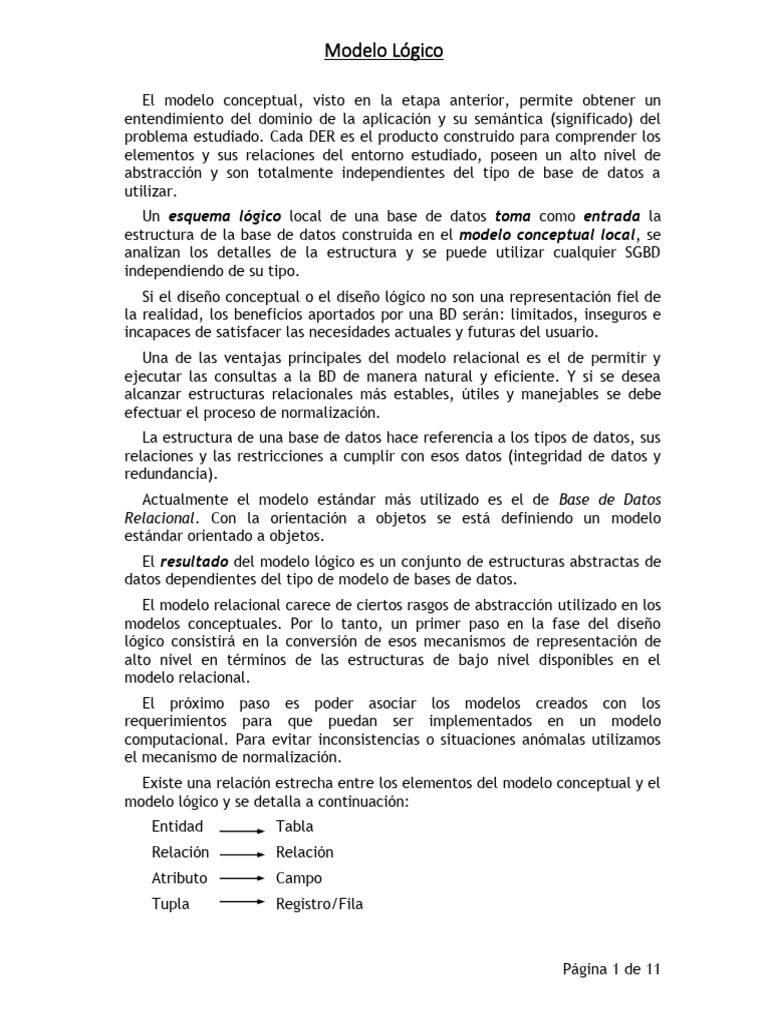 03 - Modelo Lógico - Entrega 5 - 2022 | PDF | Bases de datos | Base de ...