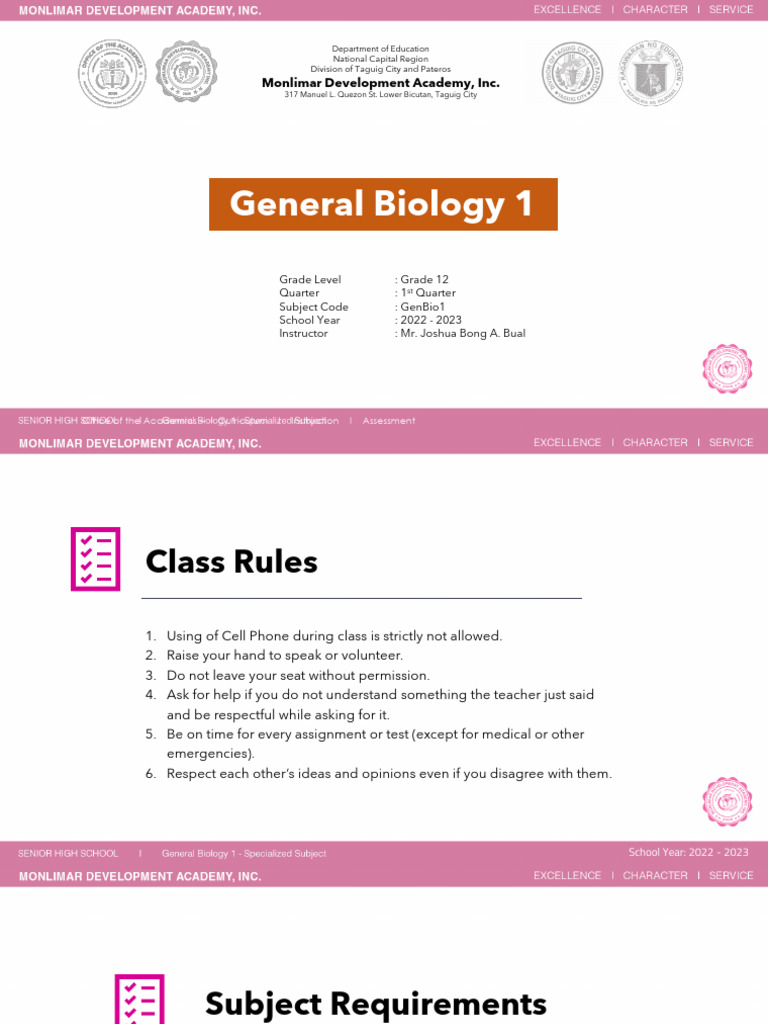 Lesson 1 - Explaining the Concept of Cell | PDF | Cell (Biology ...