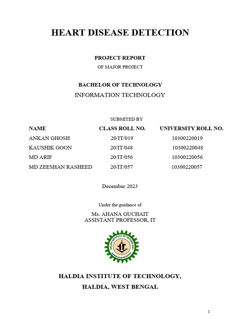 Heart Disease Detection - Newreport | PDF | Statistical Classification ...