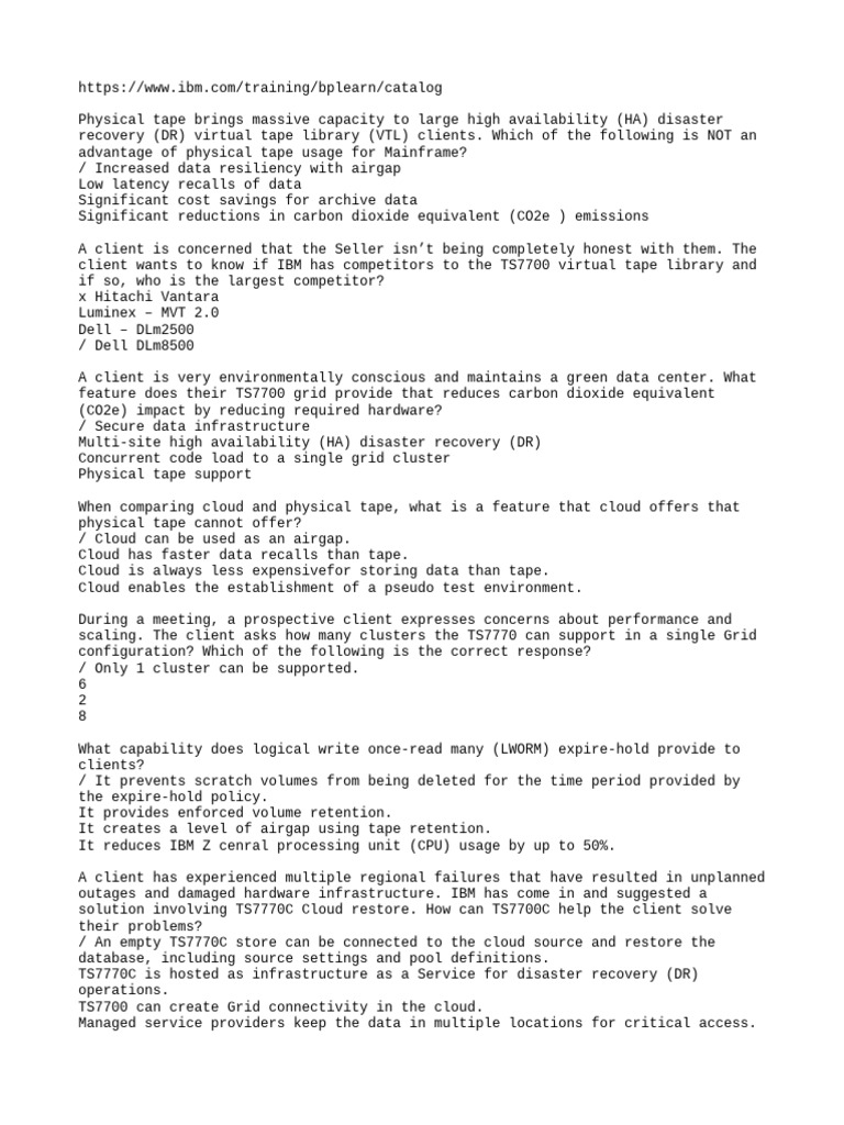 IBM TS7700 Virtual Tape Library Education For Technical Sales Level 3 ...