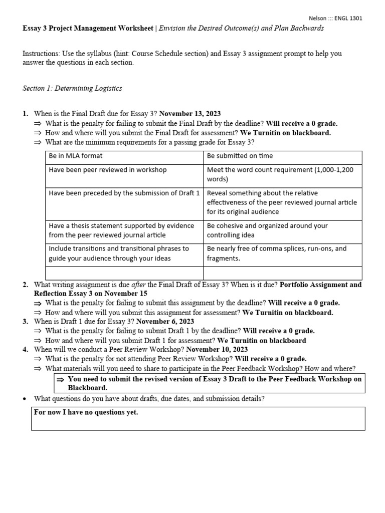 Essay 3 Project Management Guide | PDF | Essays | Rhetoric