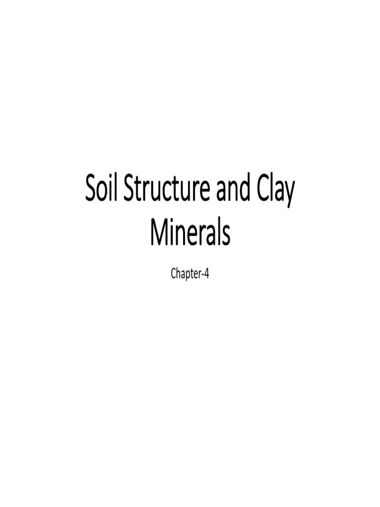Clay Minerals and Soil Structure Insights | PDF | Minerals | Clay