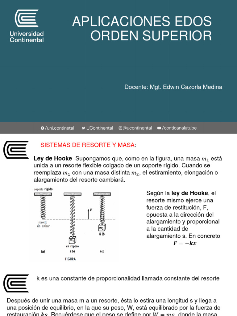 EDOS ORDEN SUPERIOR APLICACIONES | PDF | Masa | sal