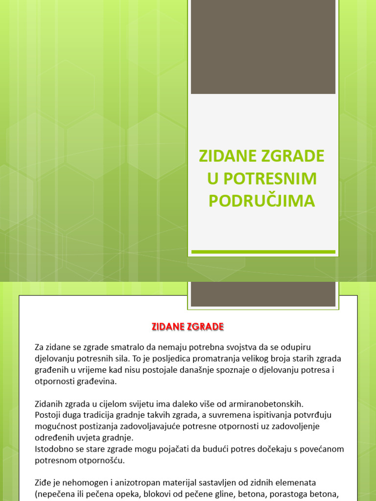 9 Zidane Zgrade U Potresnim Podrucjimaa | PDF