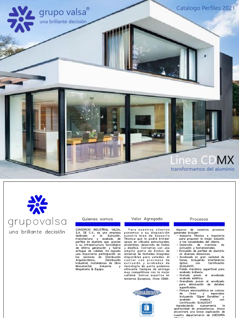 Catalogo Perfiles Valsa CDMX 2021 | PDF