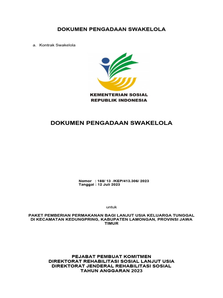 02 - Dokumen Swakelola | PDF