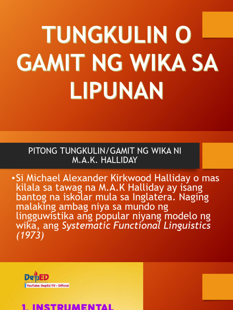 Gamit NG Wika Sa Lipunan HUMSS | PDF