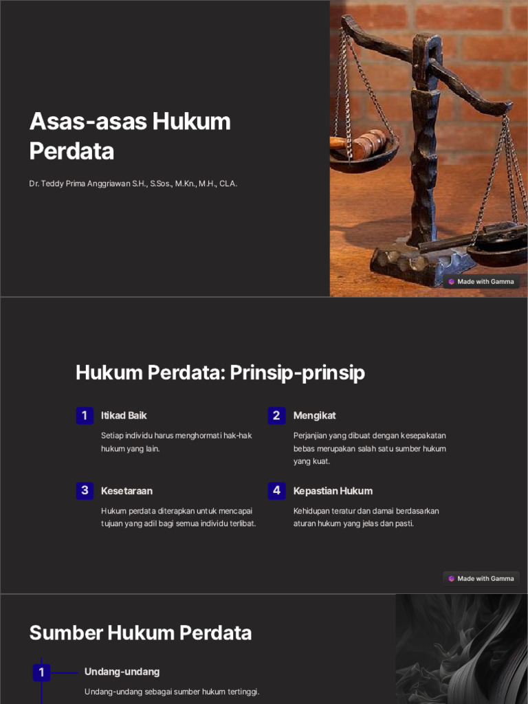 Asas Asas Hukum Perdata | PDF