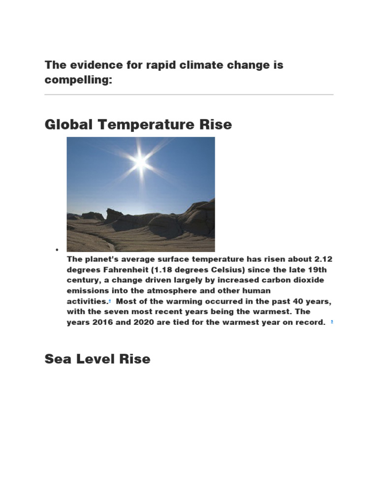 The evidence for rapid climate change is compelling | PDF | Climate ...