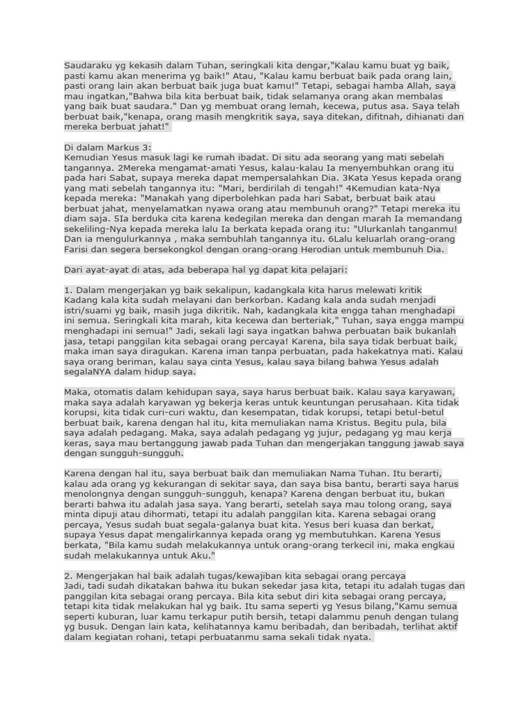 KOTBAH | PDF | Agama & Spiritualitas