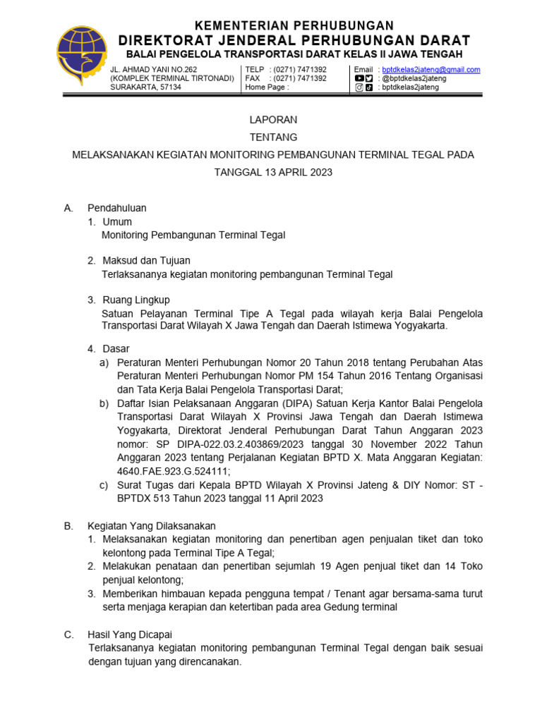 Format Laporan | PDF