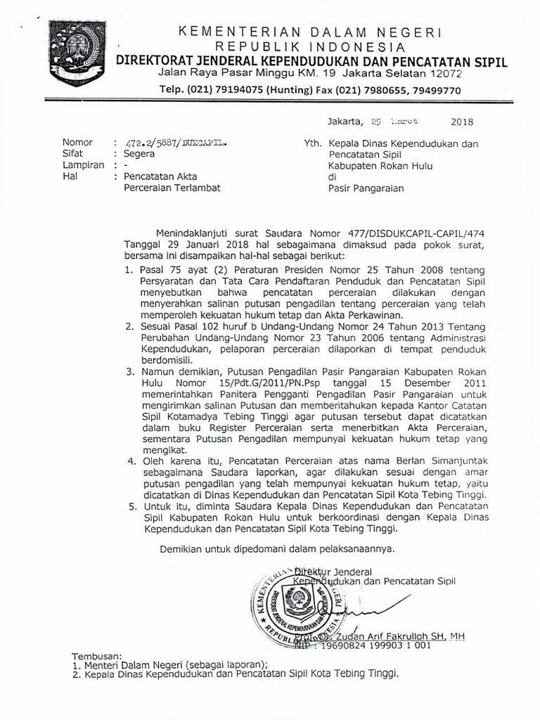 472.2 5887 Dukcapil - (29 03 2018) | PDF