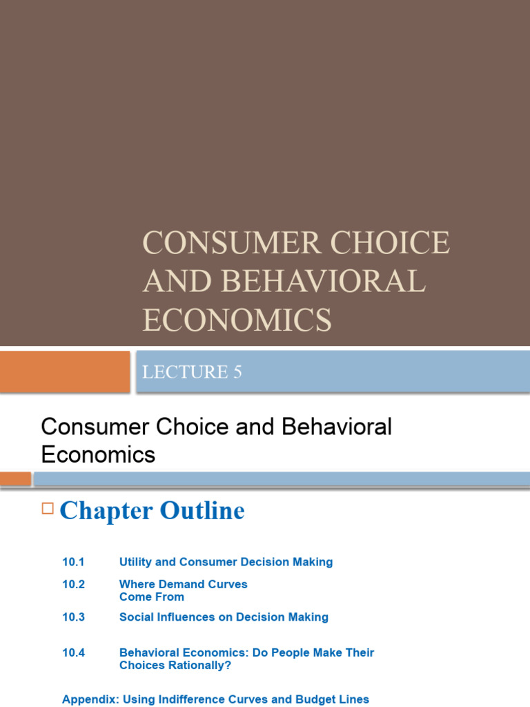 Lecture 5 | PDF | Utility | Demand