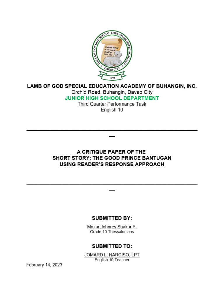 Readers Response ENGLISH | PDF