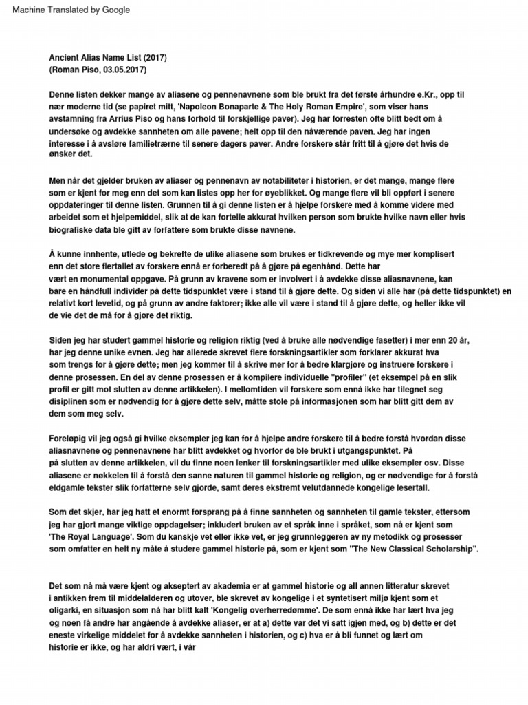 Ancient Alias Names List 2017 | PDF