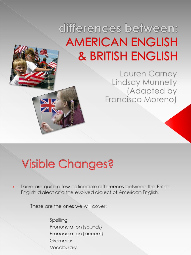 British vs. American English Guide | PDF | English Language | Syntax