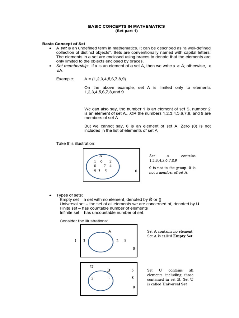 Lecture Language of Math Last Part1 | PDF | Set (Mathematics) | Numbers