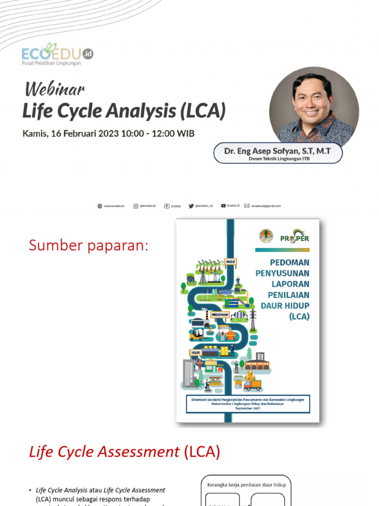 Webinar LCA EcoEdu - Id | PDF | Teknologi & Rekayasa