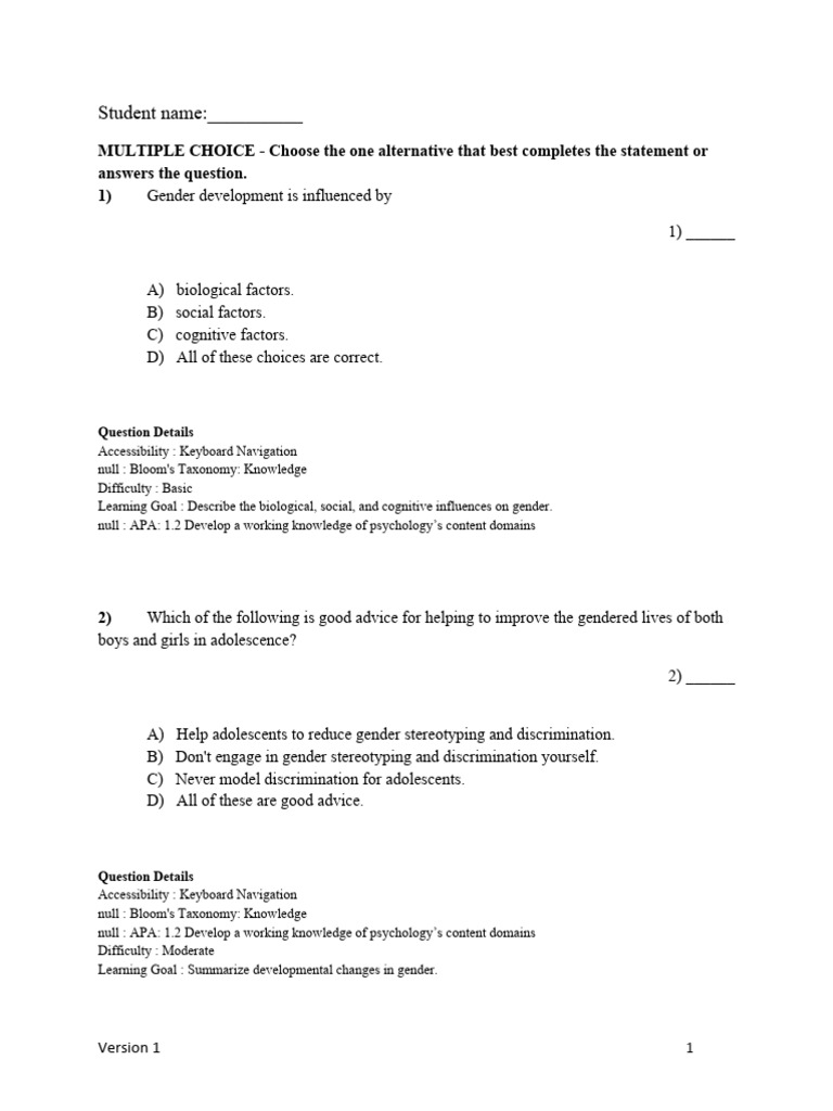 Chapter 05 Gender - Version1 | PDF