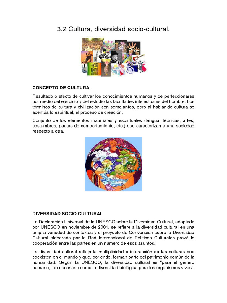 3.2 Cultura, Diversidad Sicio-Cultural | PDF | Sociedad