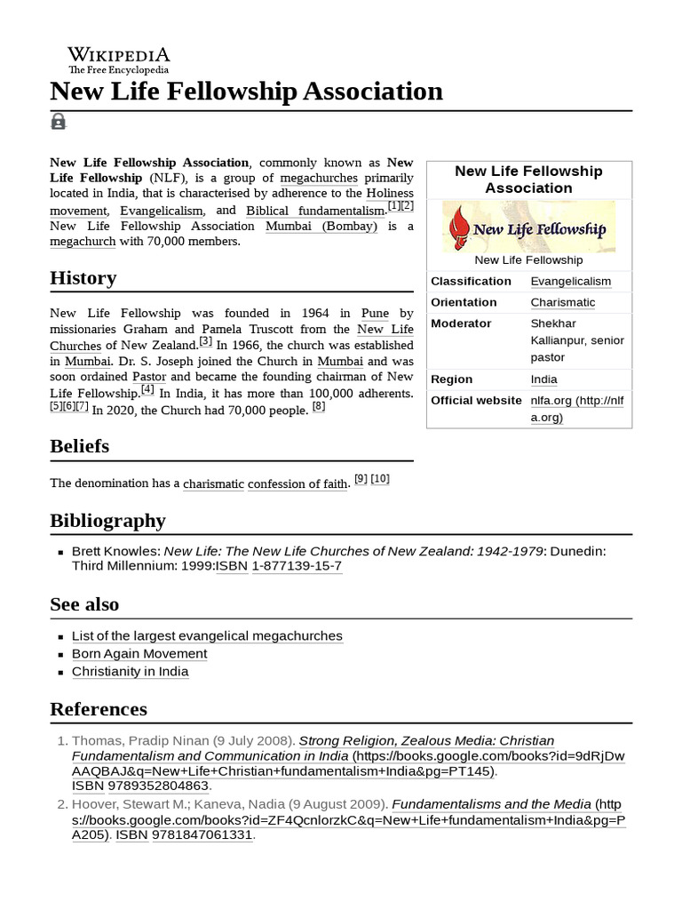 New Life Fellowship Association | PDF | Protestant Denominational ...