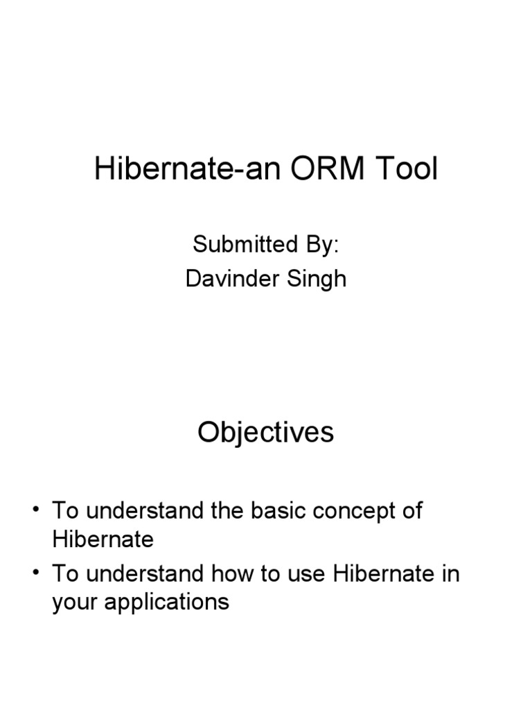 Hibernate Introppt Download Free Pdf Object Relational Mapping