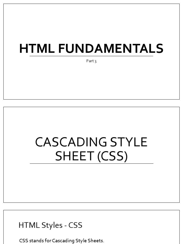 Lesson 4 HTML Fundamentals Part 3 | PDF | Html | Computing
