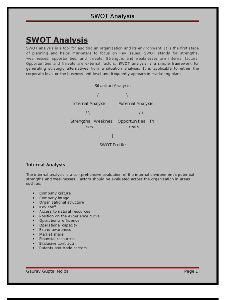 SWOT Analysis | PDF