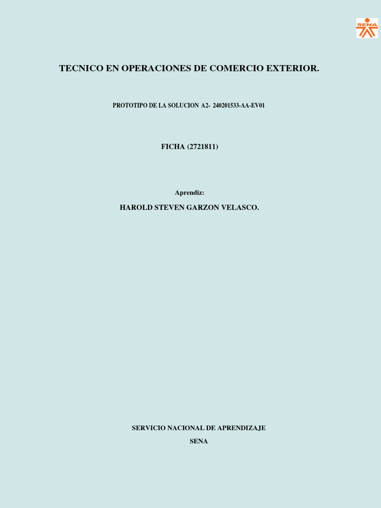 Prototipo de La Solución. GA4-240201533-AA3-EV01. | PDF | Informática