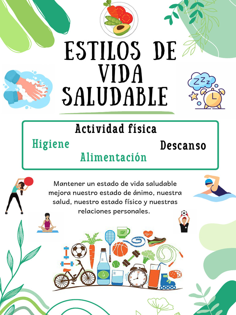 Afiche de Estilos de Vida Saludable | PDF | Salud y bienestar