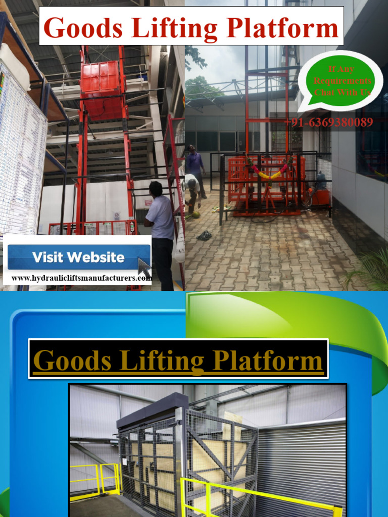 Goods Lifting Platform, Goods Lift Machine, Hydraulic Goods Lifting ...