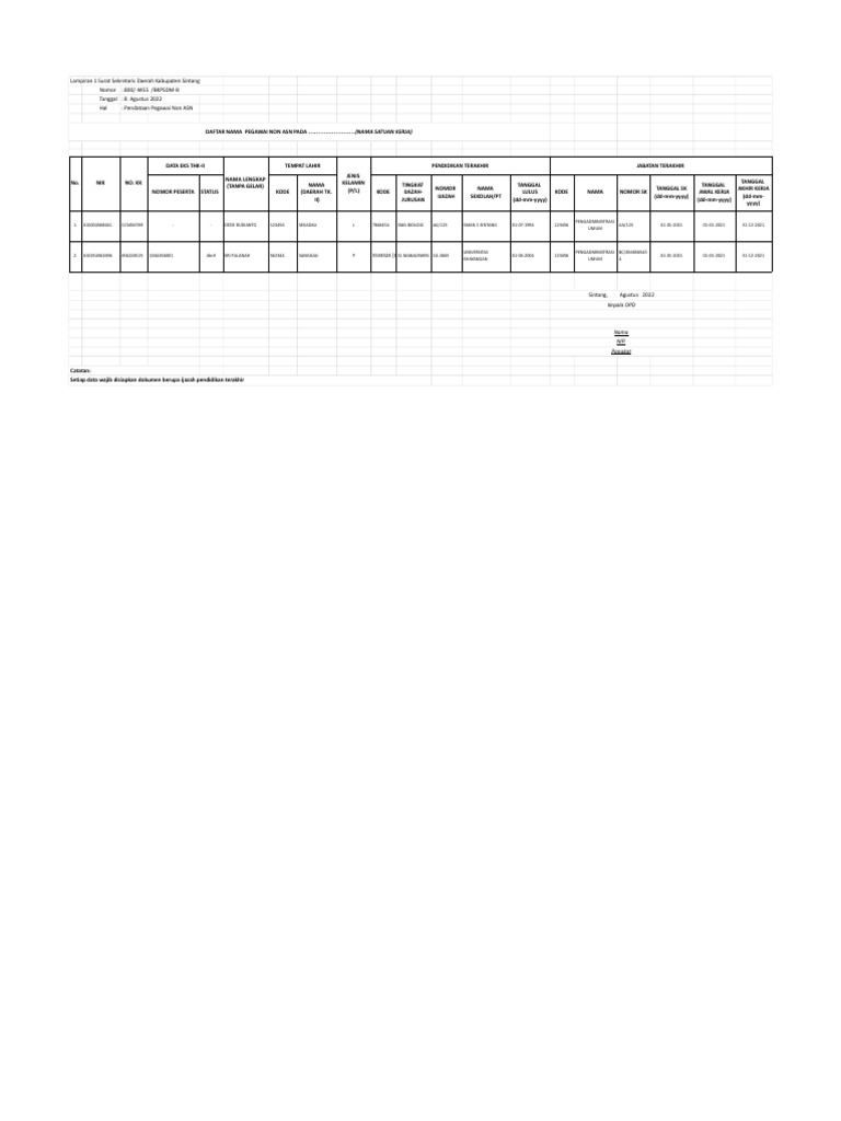 Form Lampiran 1 Dan 2-1 | PDF