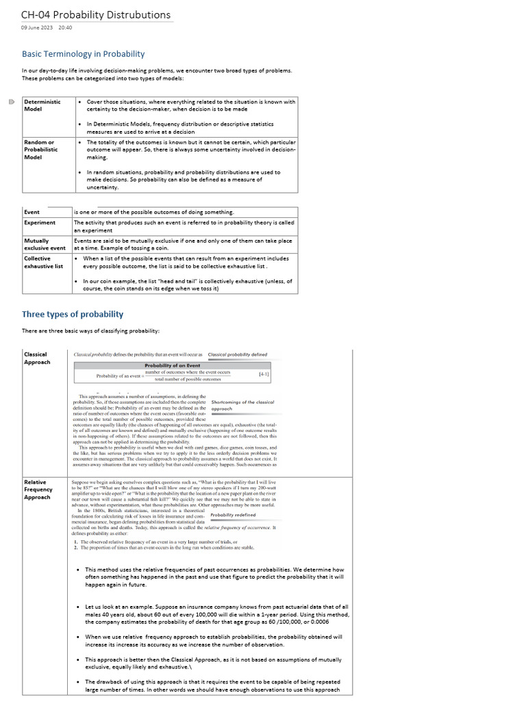 Chapter 04 | PDF | Probability | Probability Distribution