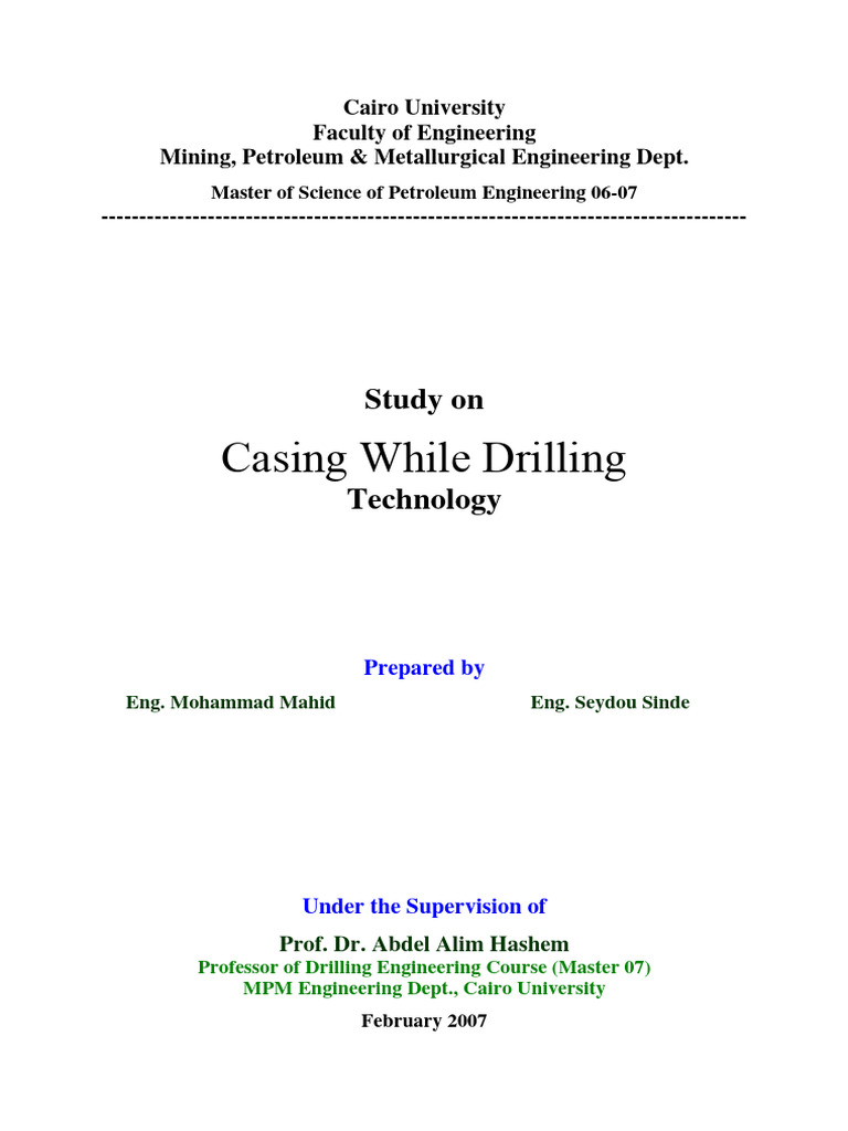 Petroleum Engineering Insights | PDF | Casing (Borehole) | Oil Well