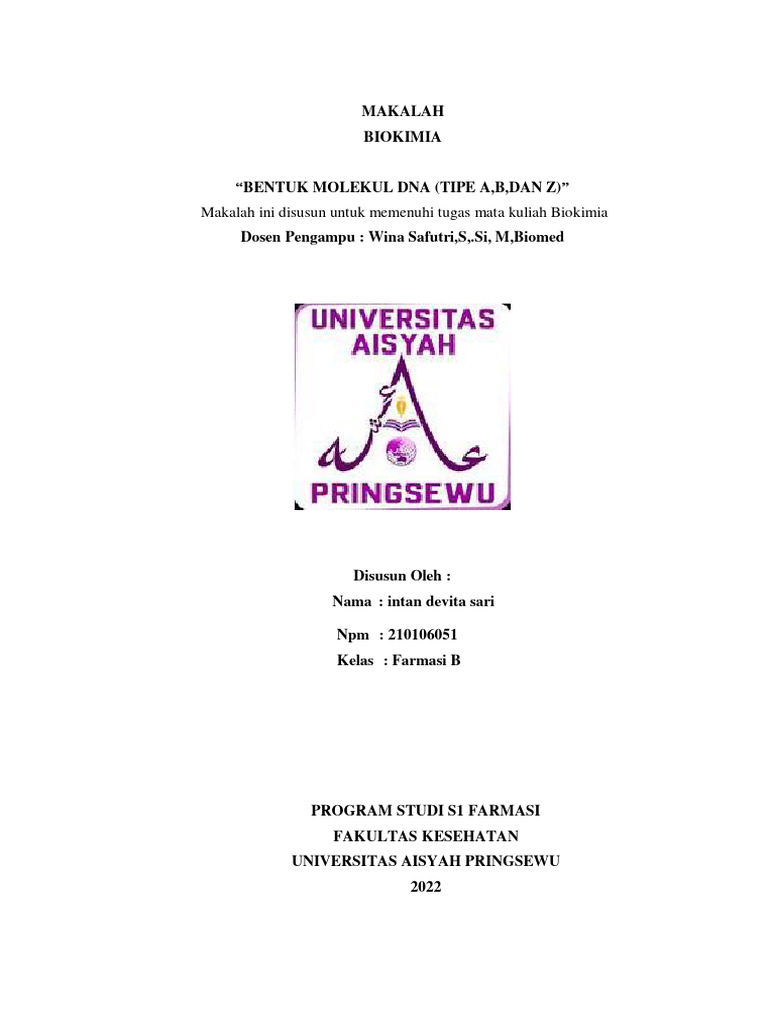 Intan Devita Sari 210106051 (B) BIOKIMIA | PDF