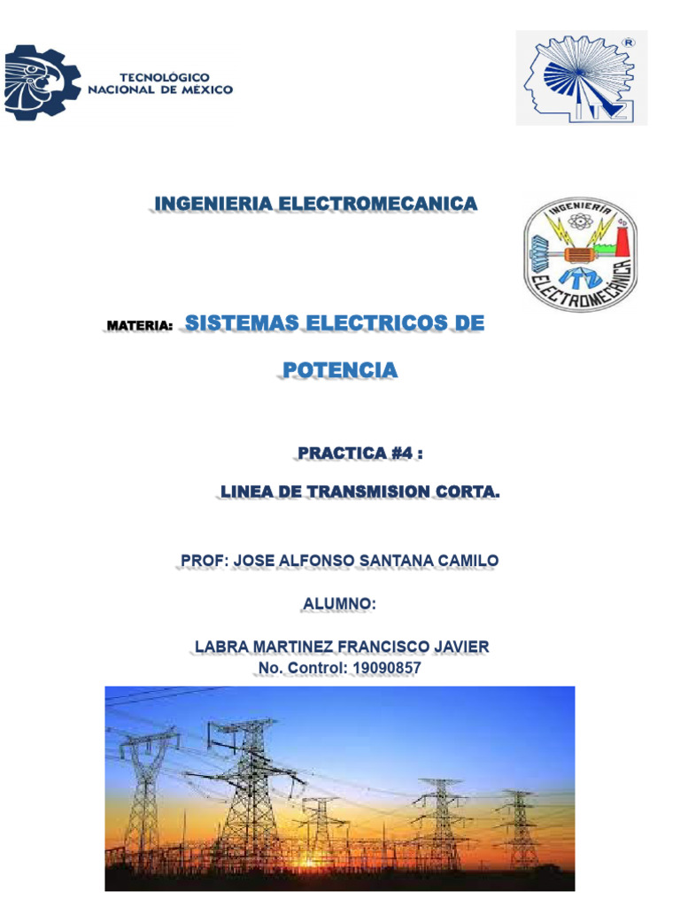Practica 4 - Linea de Transmision Corta - 19090857 - LMFJ | PDF | Línea ...