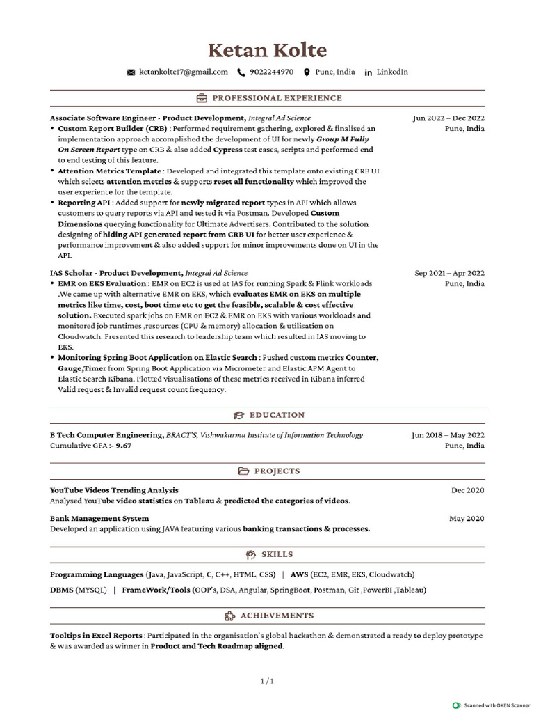 Ketan Resume | PDF