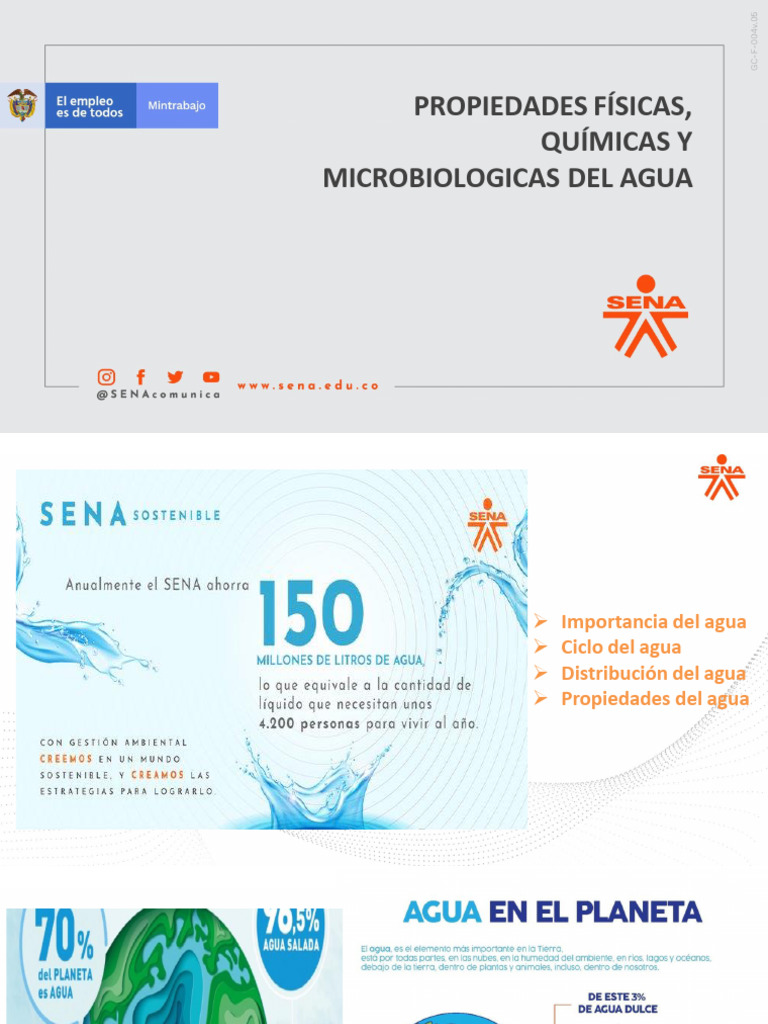 Propiedades Del Agua | PDF | Agua | Contaminación