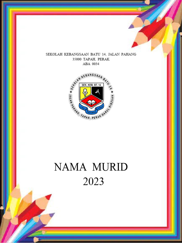 Senarai Nama Murid 2023 (AutoRecovered) - 1 | PDF